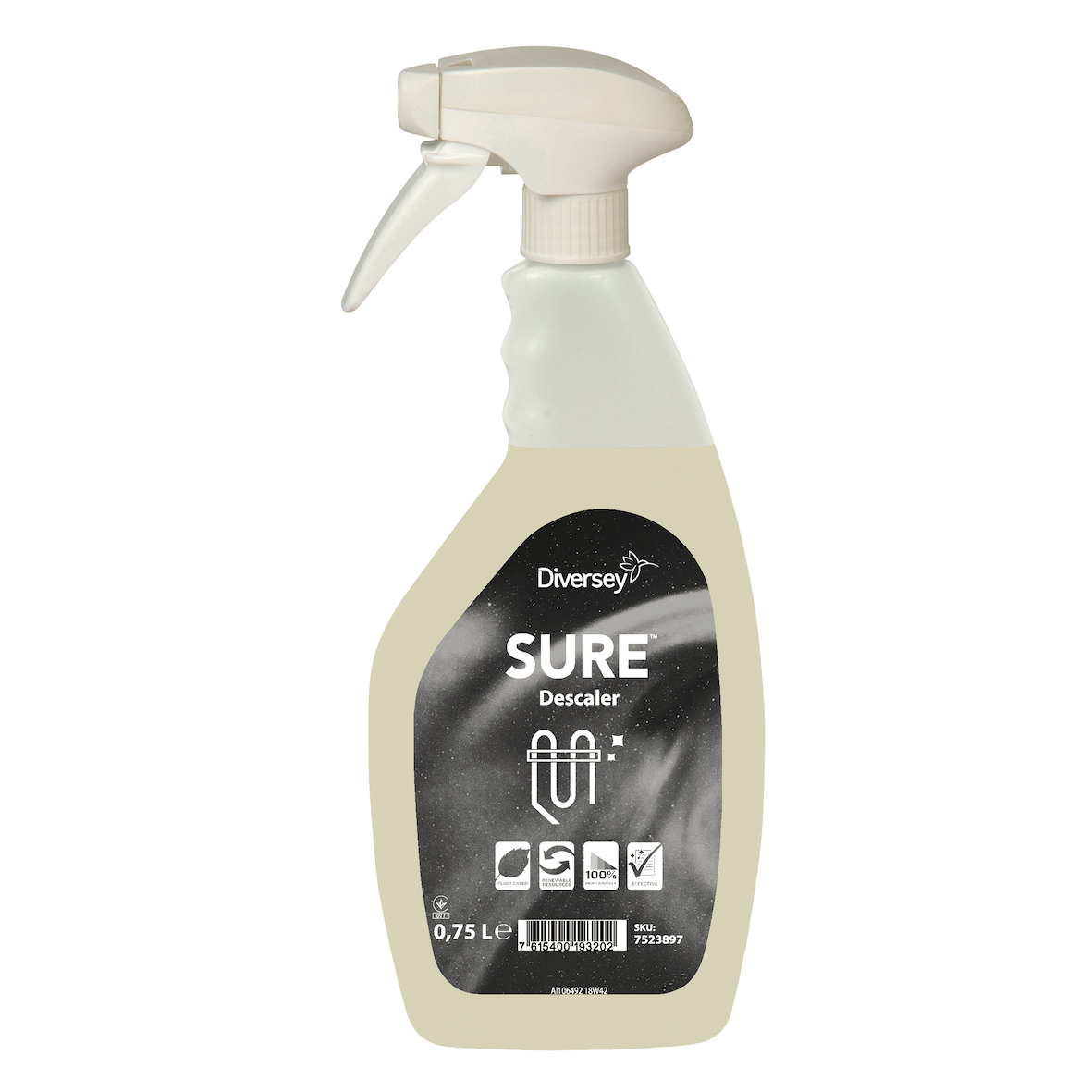 Бутылочка с триггером "Bottle Kit" SURE Cleaner Disinfectant 0,75л.